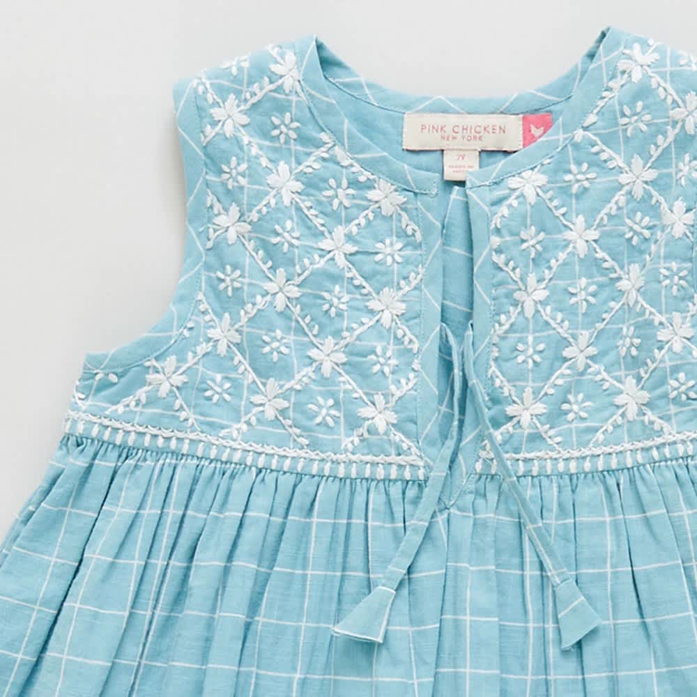 Jade Dress - Blue Tattersall | Pink Chicken | Iris Gifts & Décor