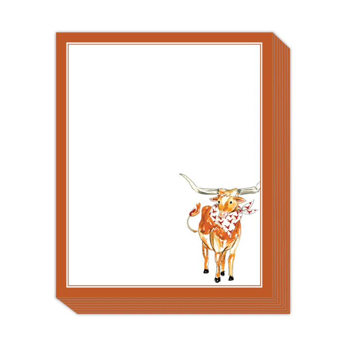 Handpainted Longhorn Tall Stack Pad | Rosanne Beck | Iris Gifts & Décor